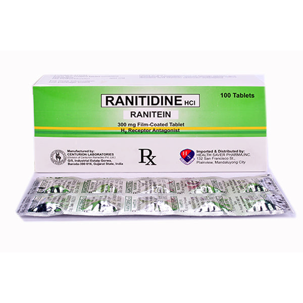 RANITEIN Ranitidine Hydrochloride 300mg Film-Coated Tablet 100's price ...